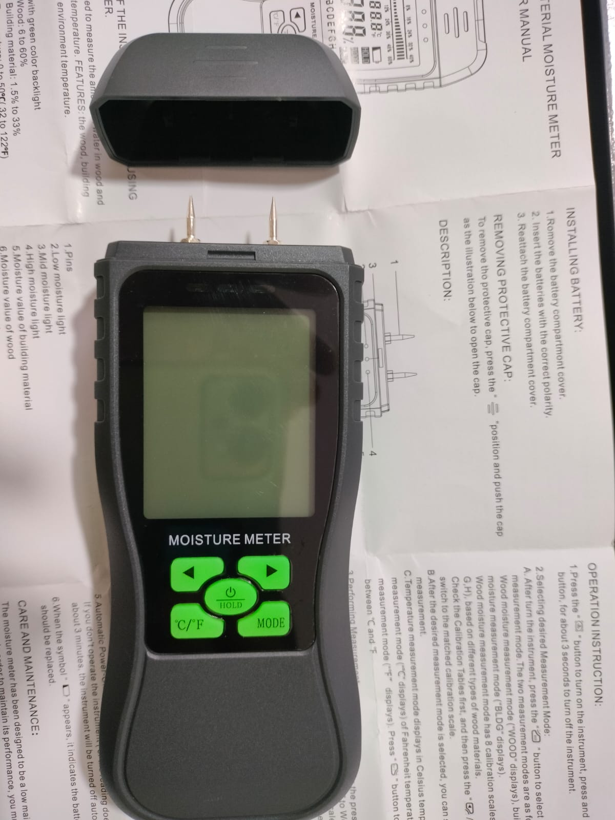 Building Material Moisture Meter Best for Brick, Wood, Seepage ...